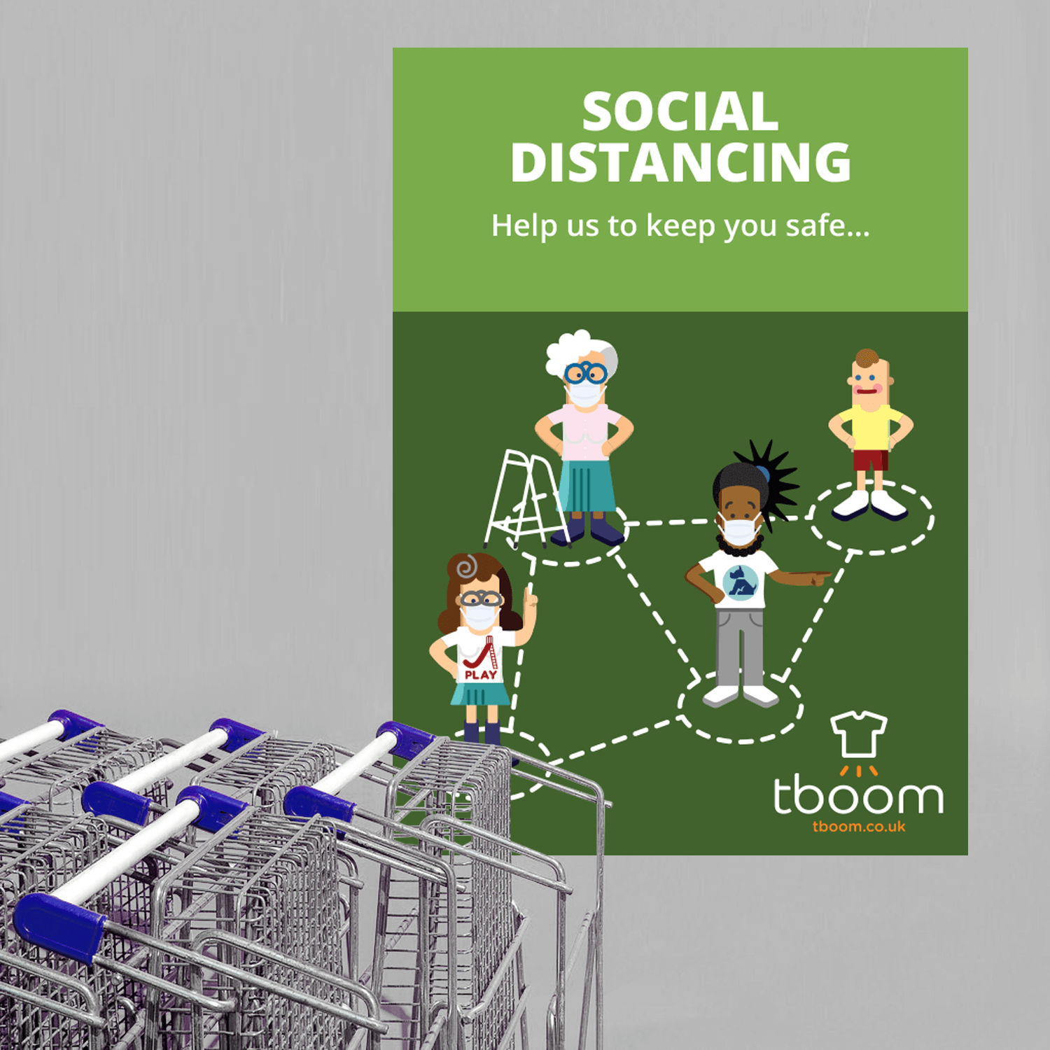 Social Distancing Polyprop Posters - A1 | Hotline