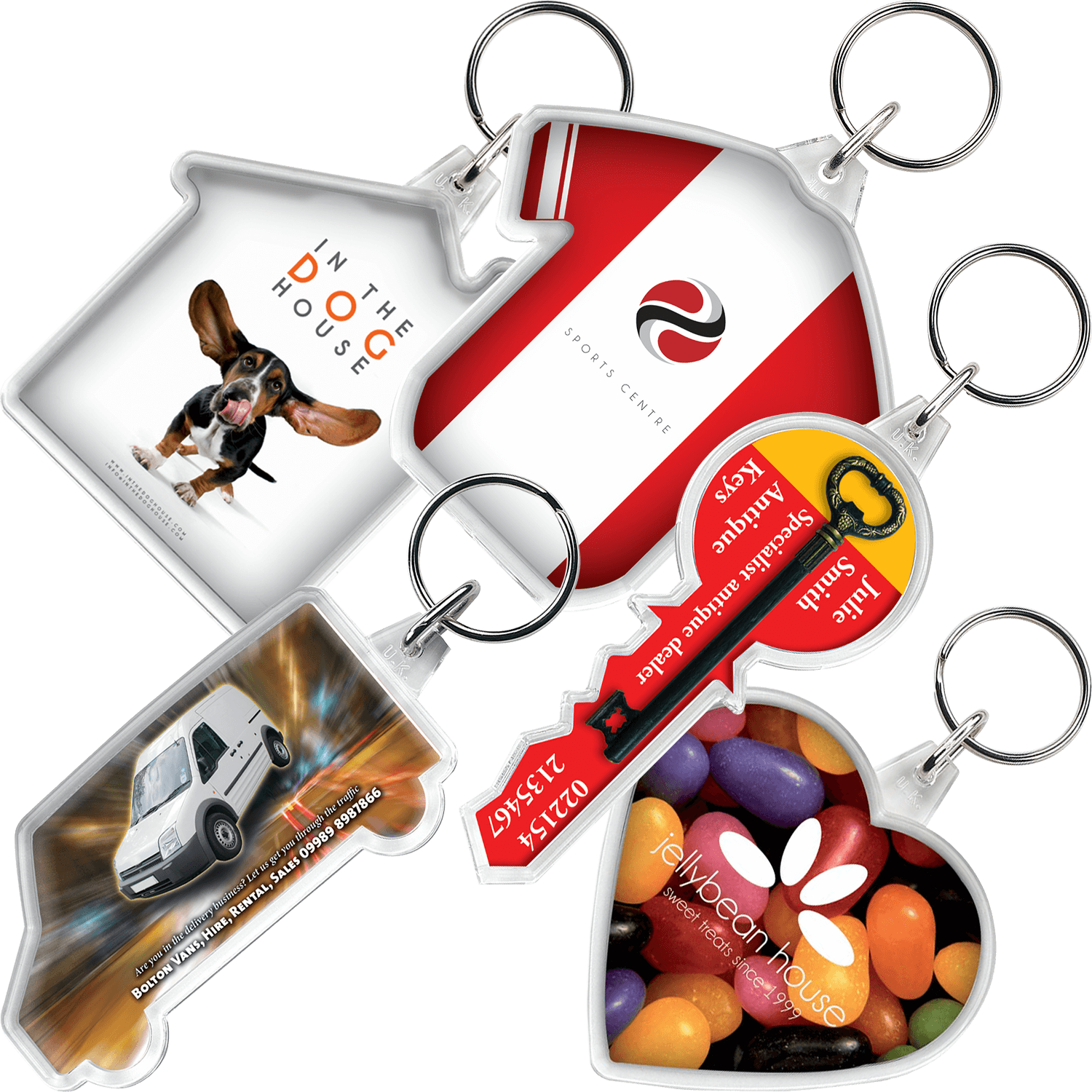 Acrylic Shaped Keyrings | Hotline